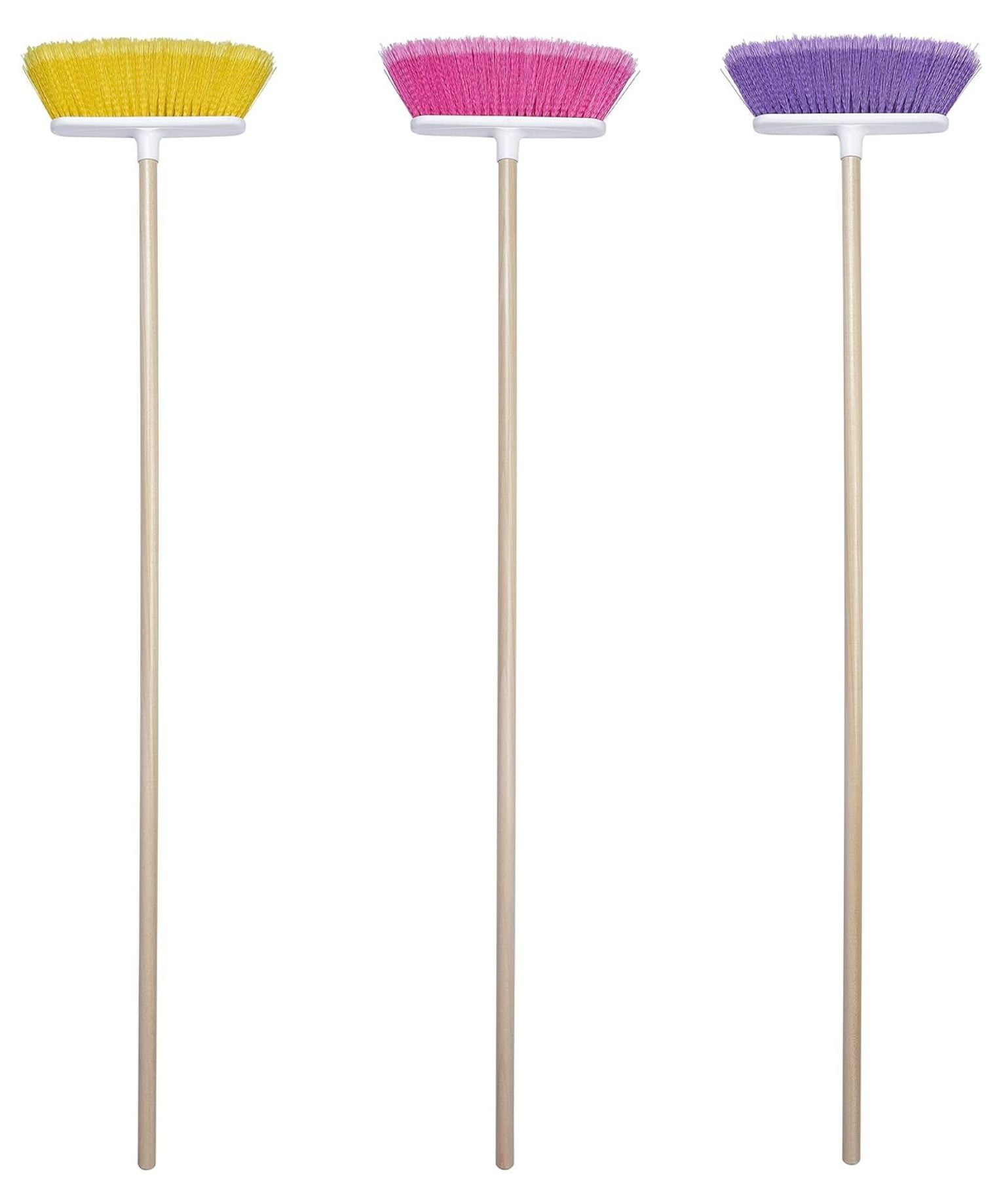 Soft Sweep Magnetic Action Broom Assorted Colors with Natural Finish ...