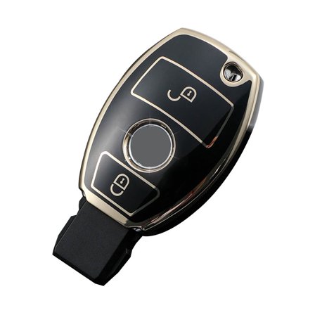 1x Matte Black Smart Key Case Cover Rear Cover For Mercedes-Benz C E S ...