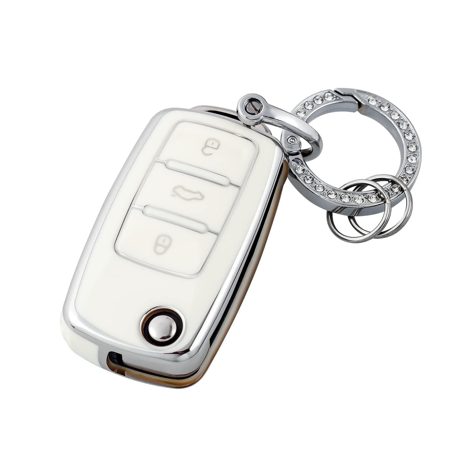 OFFCURVE Soft TPU Car Key Fob Case for VW - Full Protect, Keychain ...