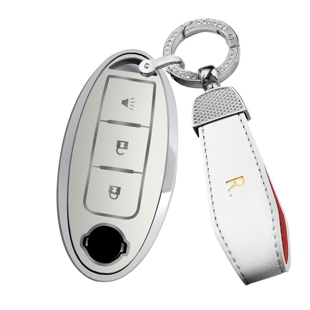 Soft TPU Sliver-Edge 3 Button Key Fob Cover for Nissan Rogue Murano ...