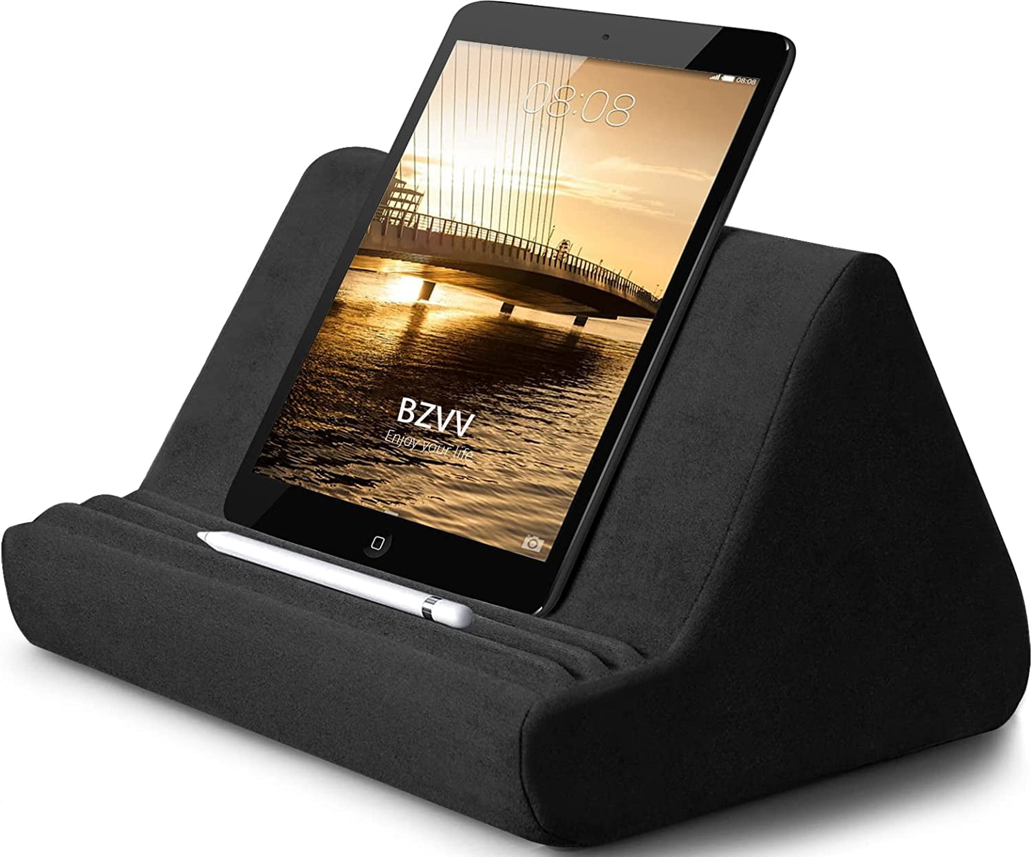 Soft Tablet Stand Pillow with Pocket,Adjustable 3 Viewing Angle,Lazy ...