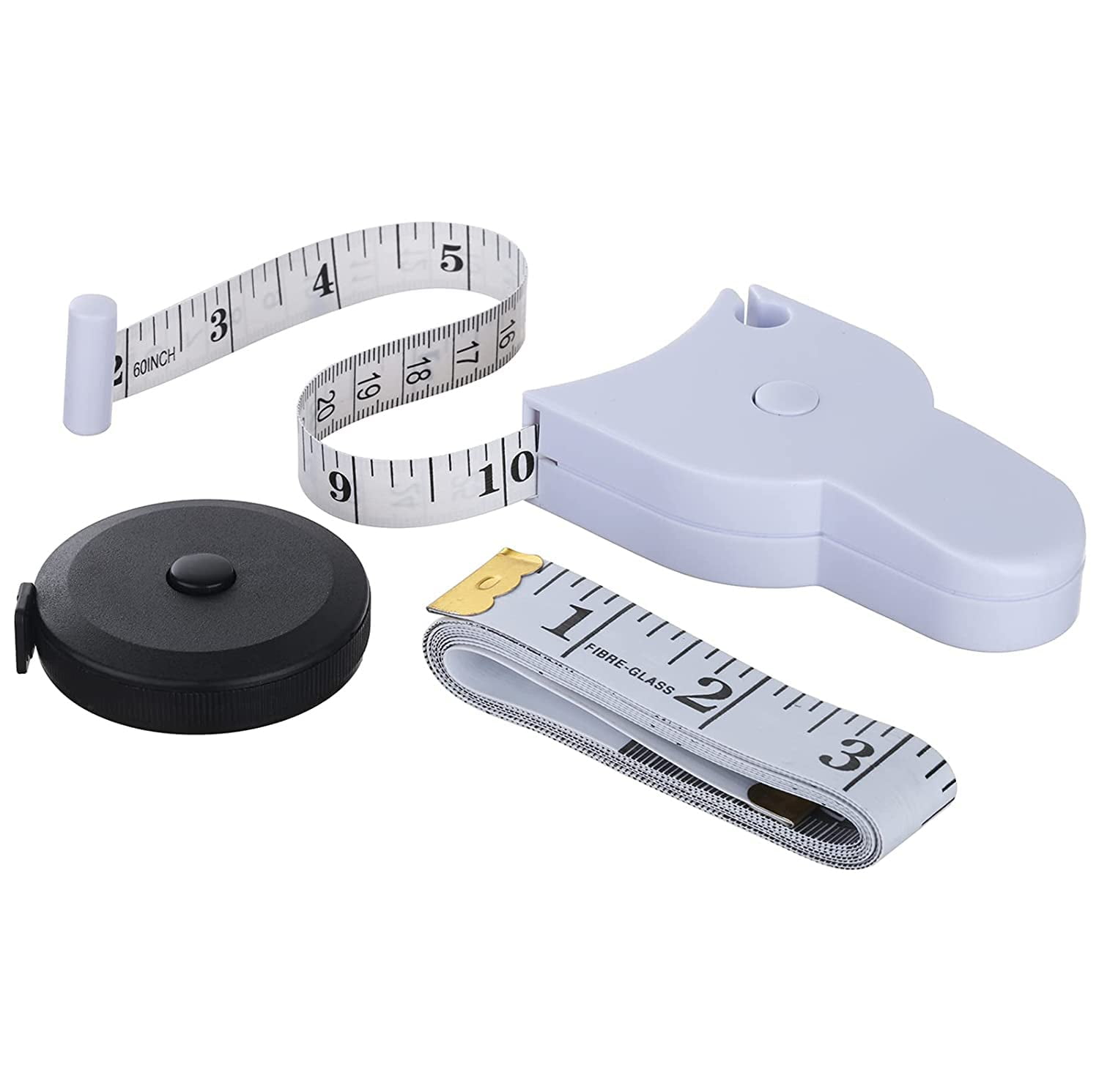Soft Tape Measure 3 Piece Set Measuring Tape for Body Measurements ...