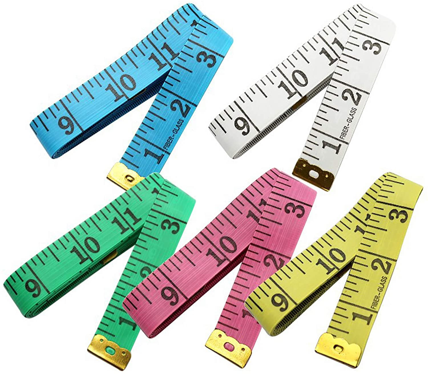 Soft Tape Measure 5 Pack 60Inch Double Scale Body Sewing Flexible Ruler ...