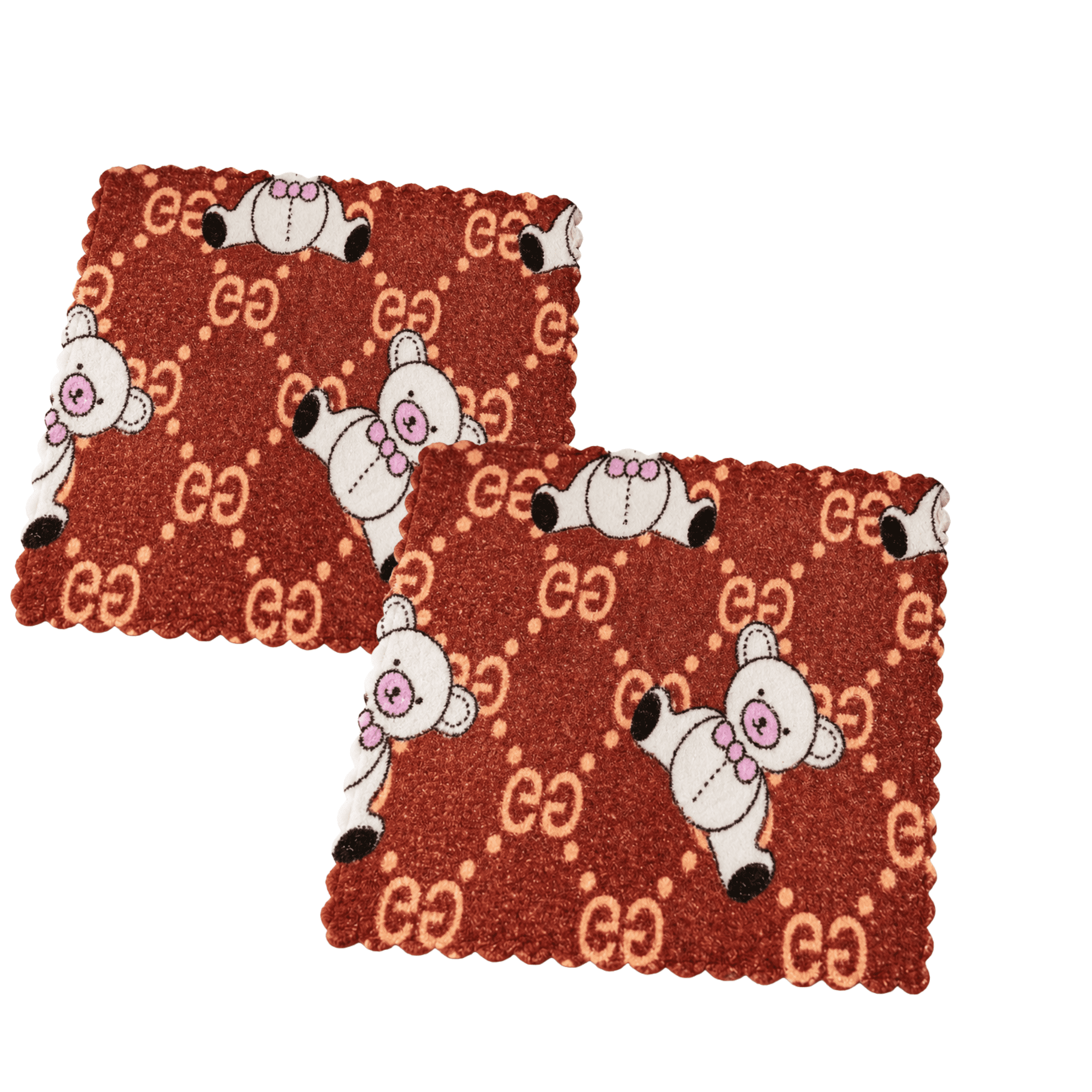 Soft Teddy Bear Printed Kids Hanky for Daily Use, Lightweight ...