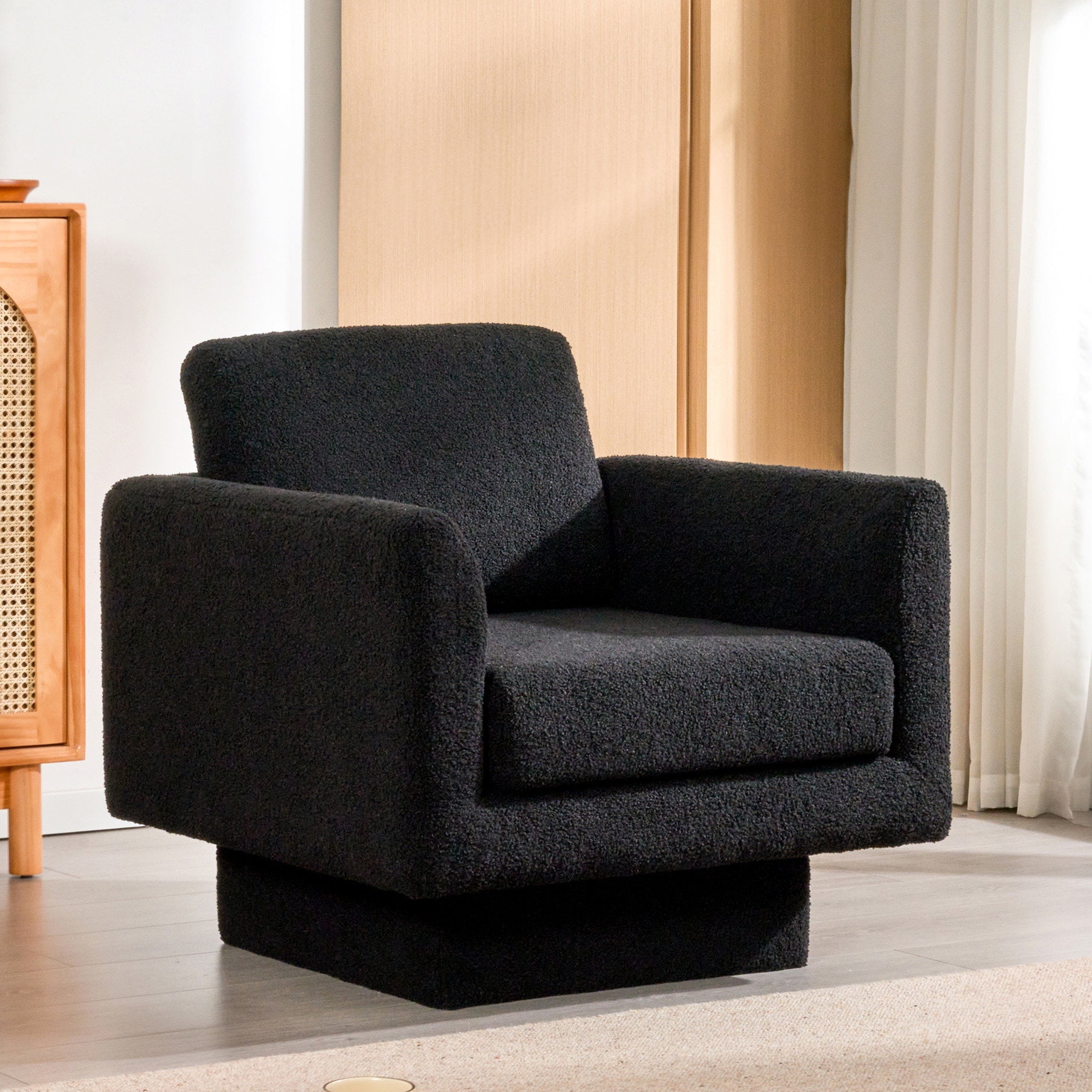 Soft Teddy Fabric, 360° Swivel Base | In Dynamic Workspace, Smooth ...