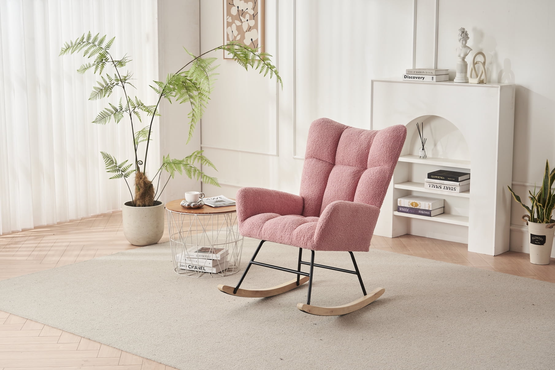 Walmart's Soft Teddy Fabric Rocking Chair for Adults, Nursery ...