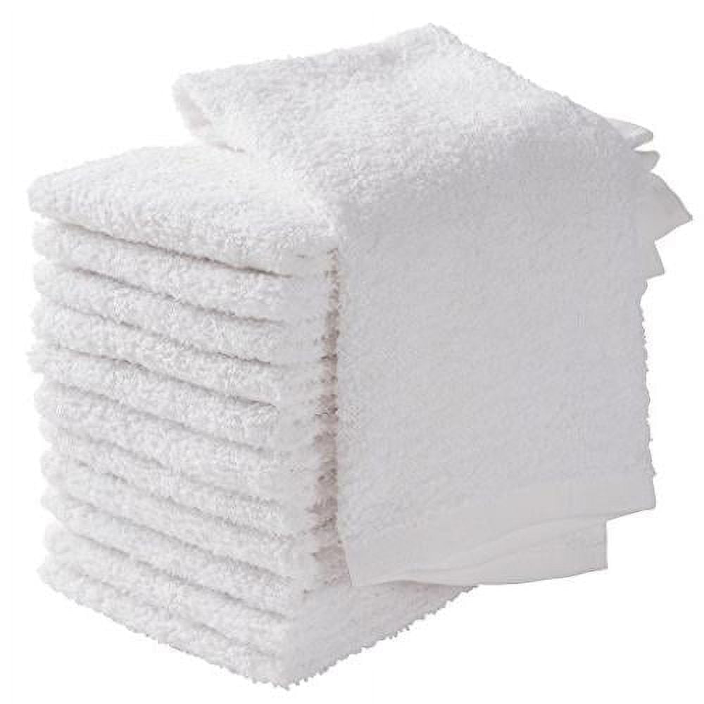 Soft Textiles Bulk Dish Cloth Rags 24 Pack White Bar Mop Kitchen Towels ...