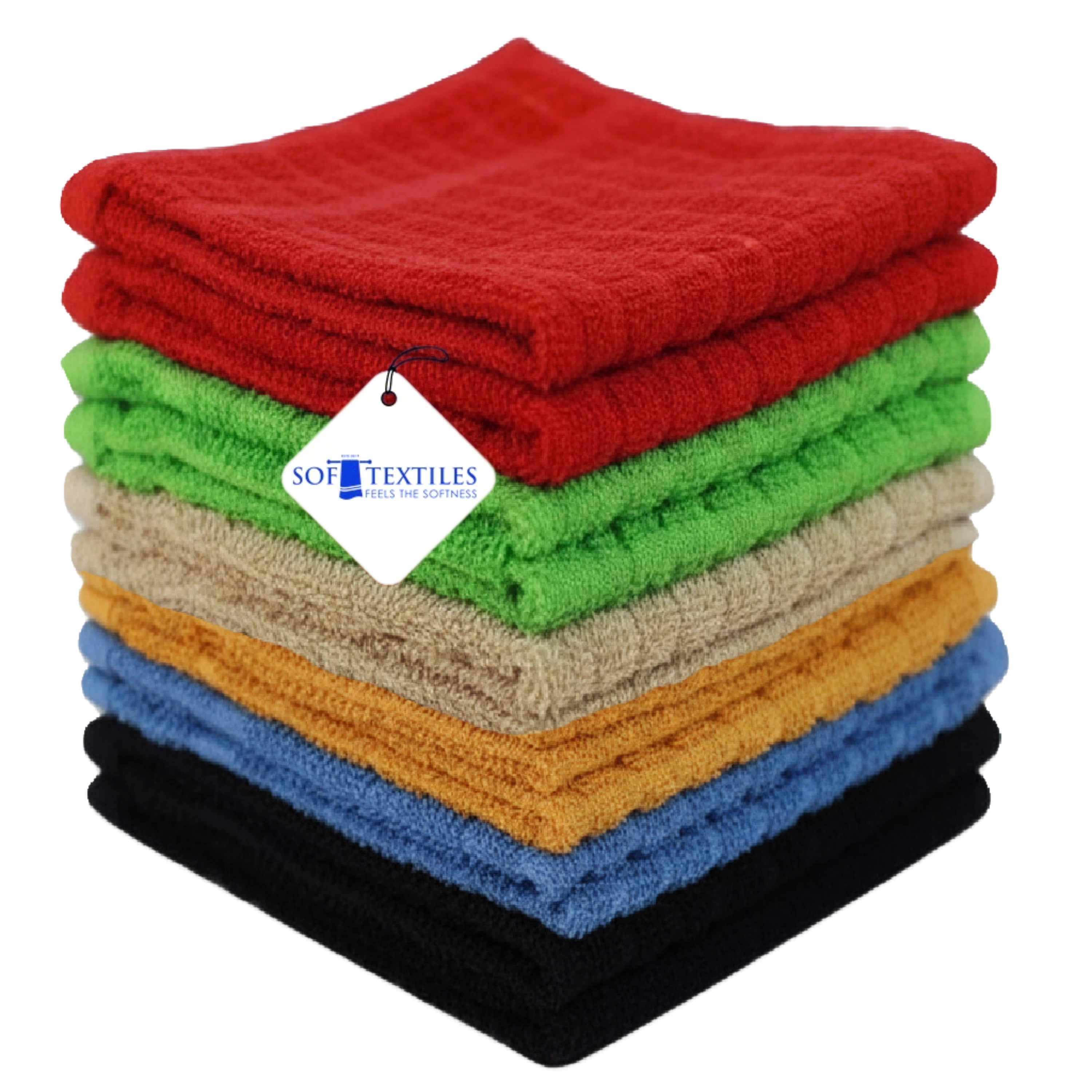 Super Absorbent Soft Textiles 12 Pack, 100% Cotton Kitchen Towels ...