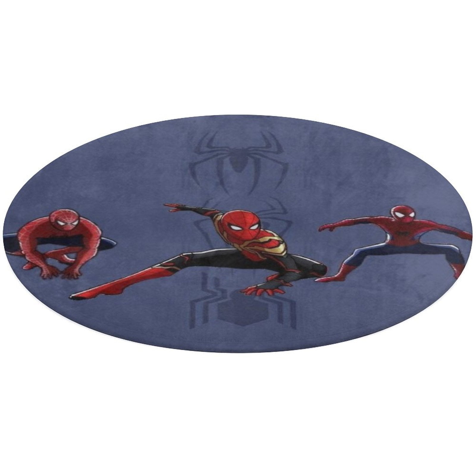 Soft Throw Area Rugs,Cute Cartoon Spider Man 90*90cm Round Rug Non-Slip ...