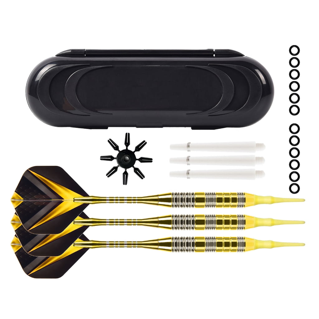 Soft Tip Darts Set PET Flight Aluminum Darts Shafts Iron Barrels ...