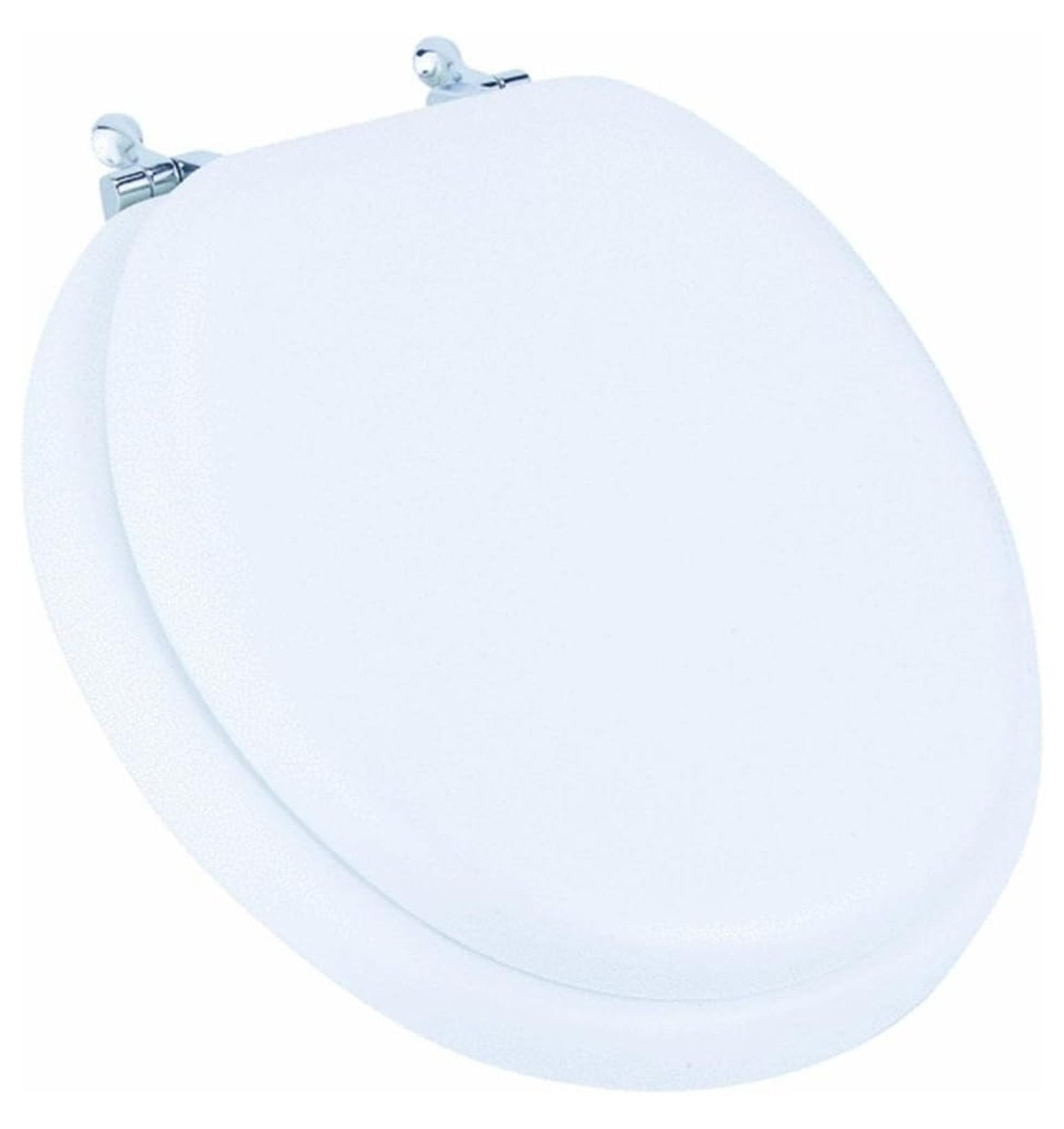 Soft Toilet Seat Round White - 1 Pack - Cushioned Vinyl with Wood Core ...