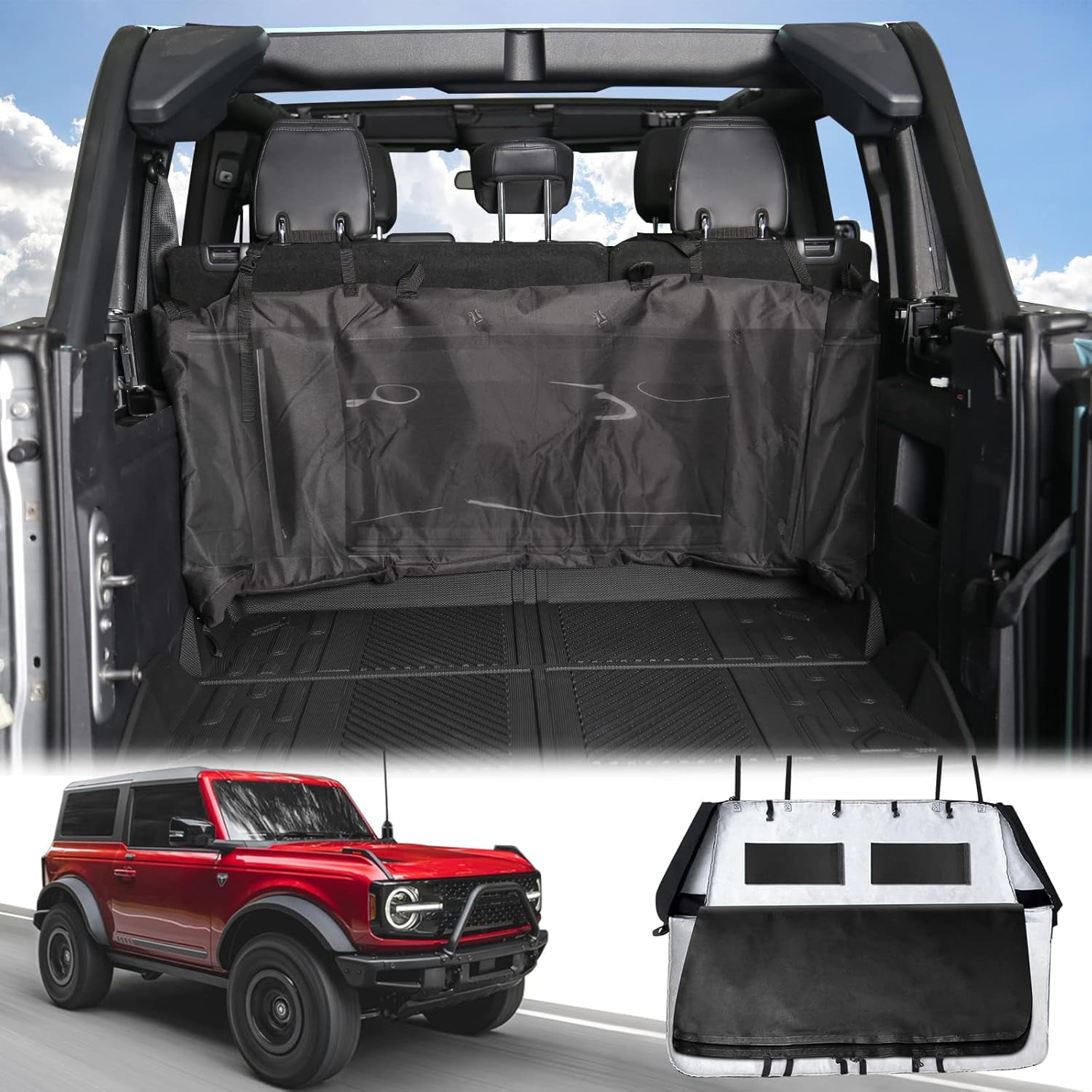 Soft Top Window Storage Bag for Ford Bronco Accessories 2021 2022 2023 ...