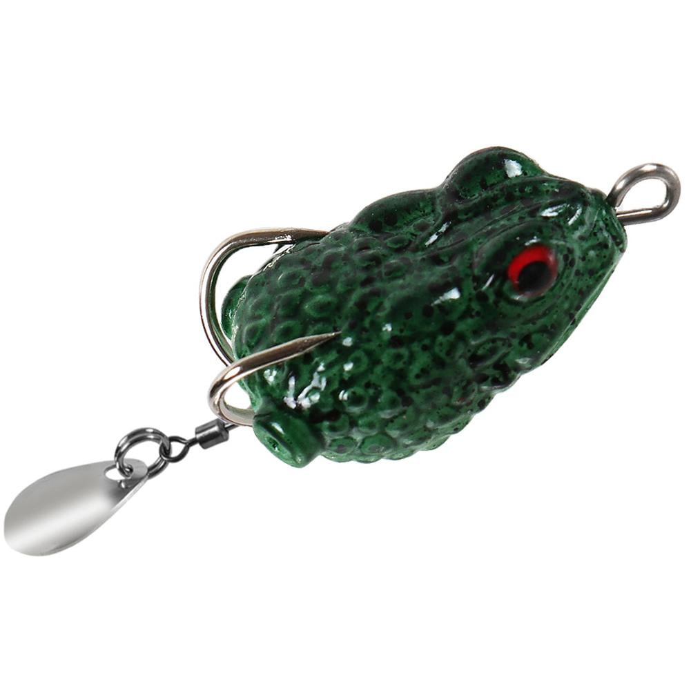 Soft Topwater Light Grn Life-Like Frog Fishing Lure Bait Tale Big Fish ...