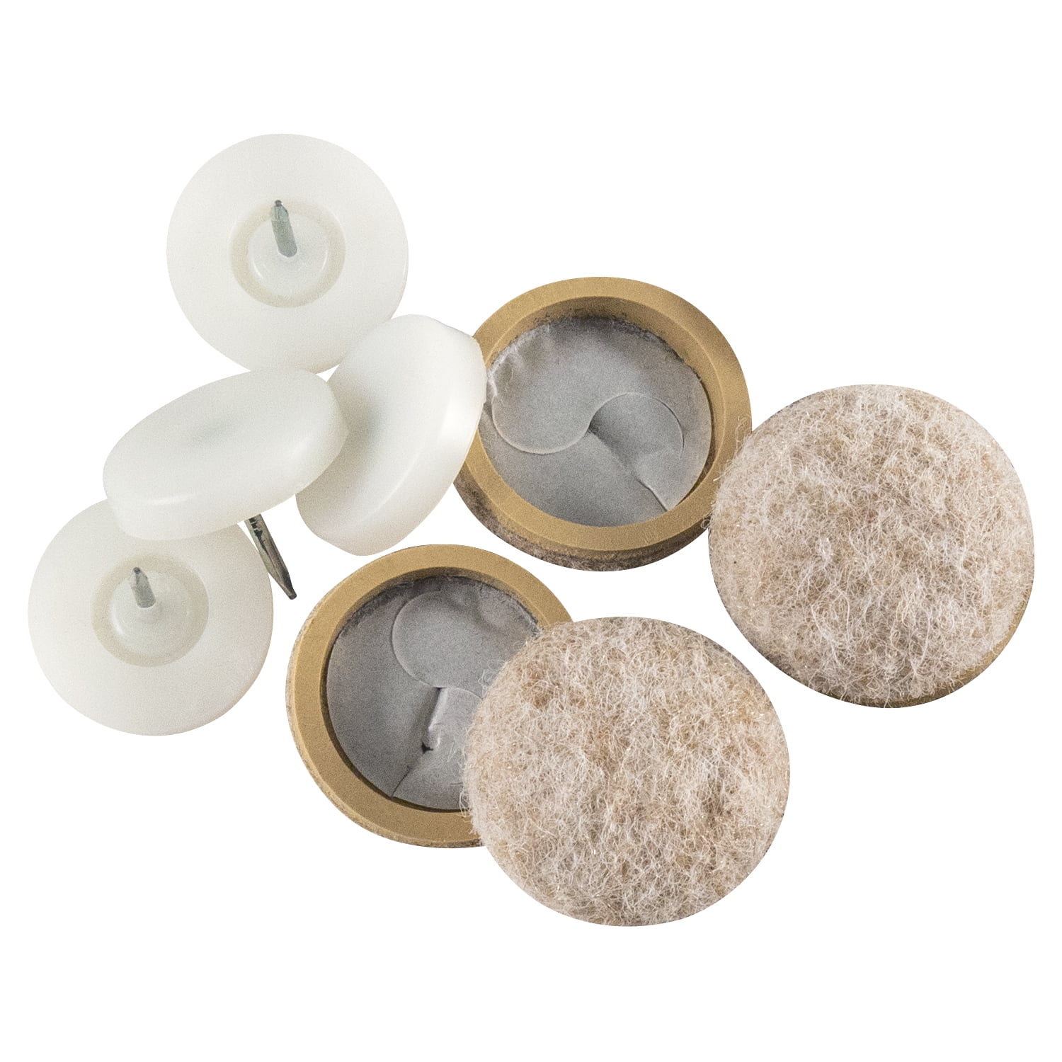 Soft Touch 5034512 1 in. Adhesive Felt Chair Glide Set, Multi Color ...