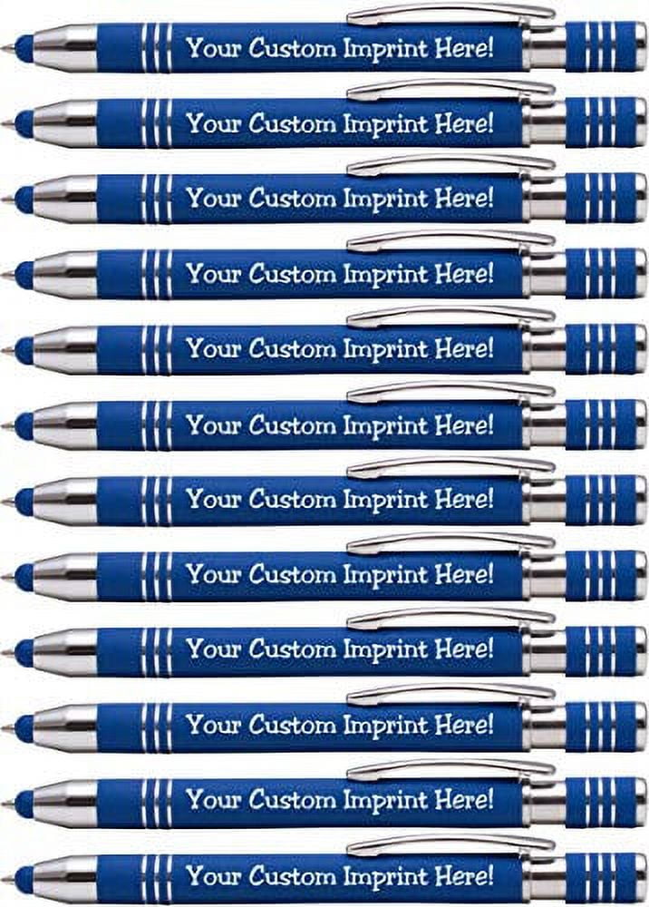 Soft-Touch Custom Pens with Stylus Personalized Metal Printed Name Pens ...