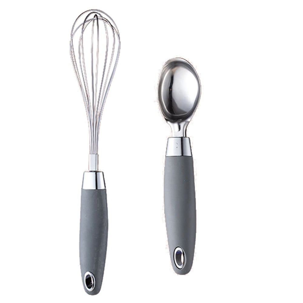 Soft Touch Handle Utensils 2 Pc Kitchen Stainless Steel Gadget Set with ...