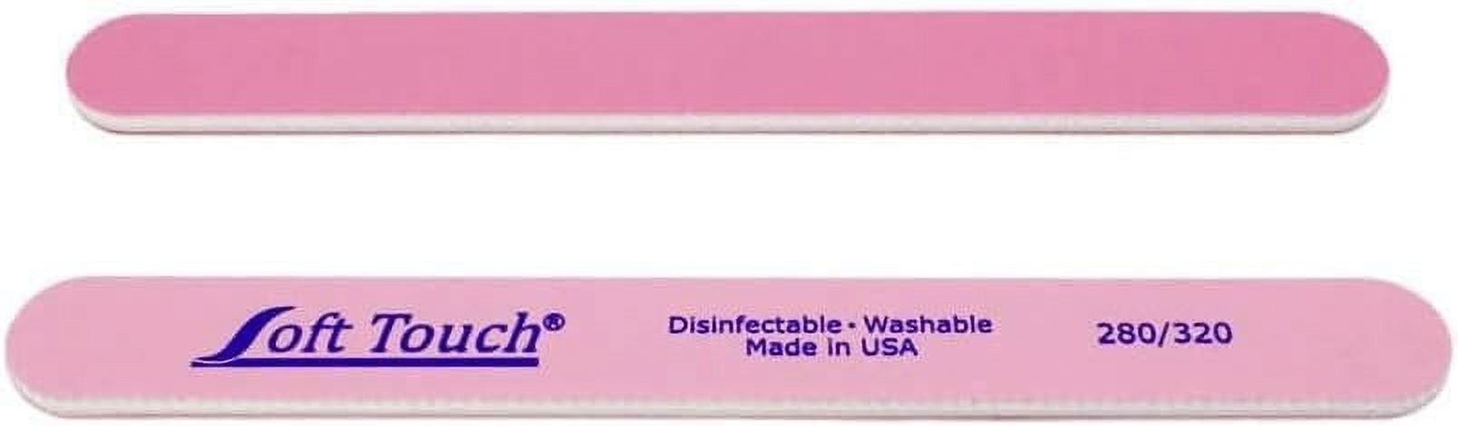 Soft Touch Nail File, Double Sided 280/320 Grit, Light/Dark Pink, for ...