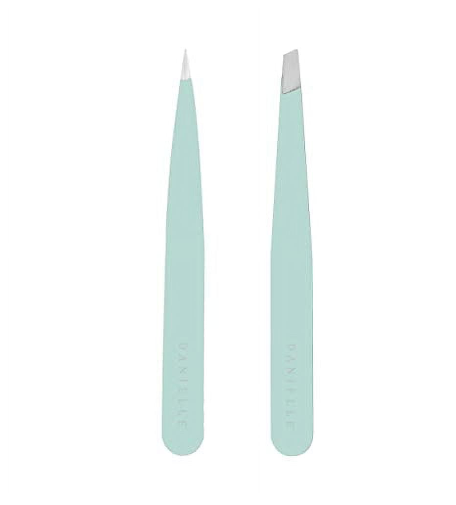 Soft Touch Slant and Point Stainless Steel Tweezers, Seafoam - Walmart.com