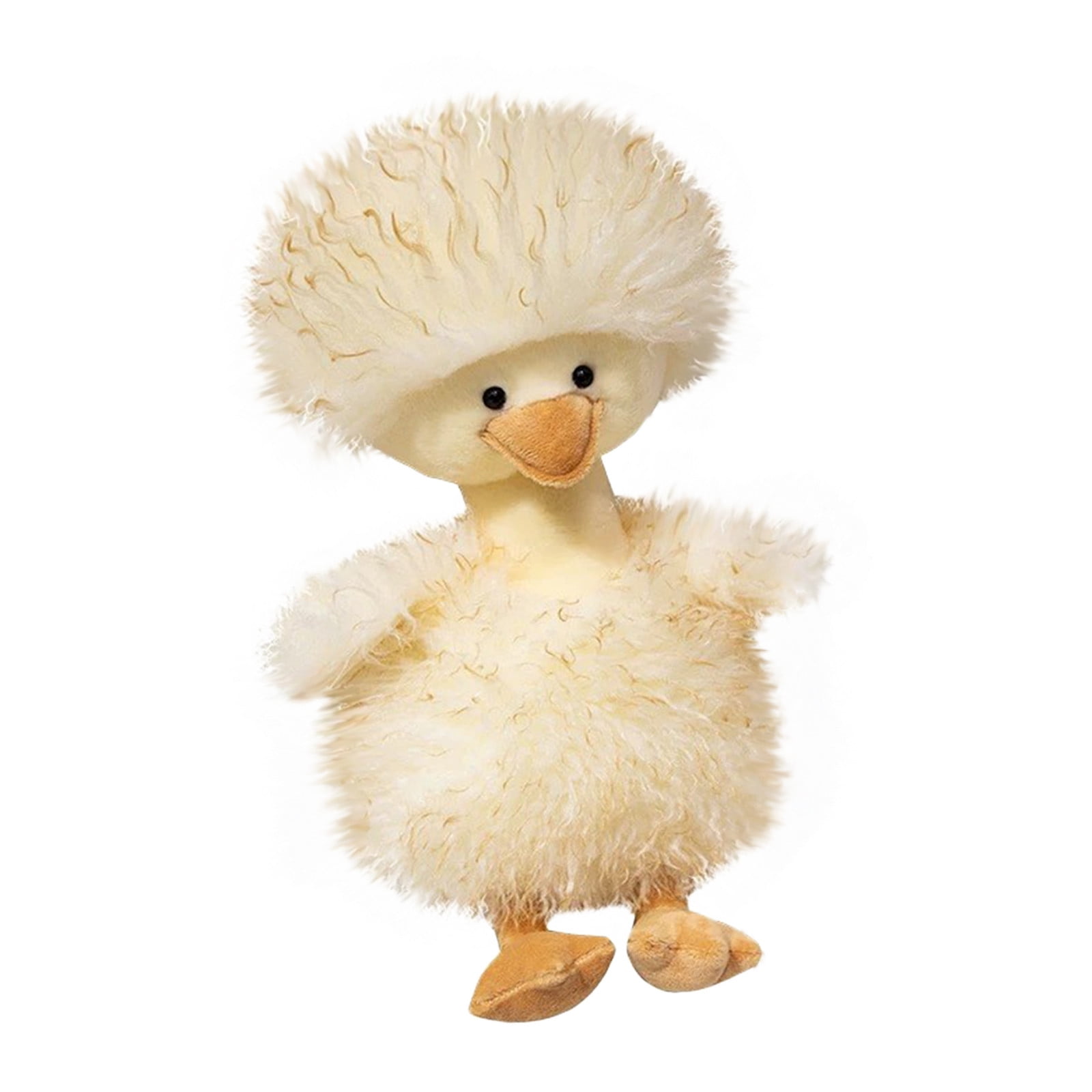 Soft Toy, Creative Duck Stuffed Plush Toy Fluffy Curly Animal ...