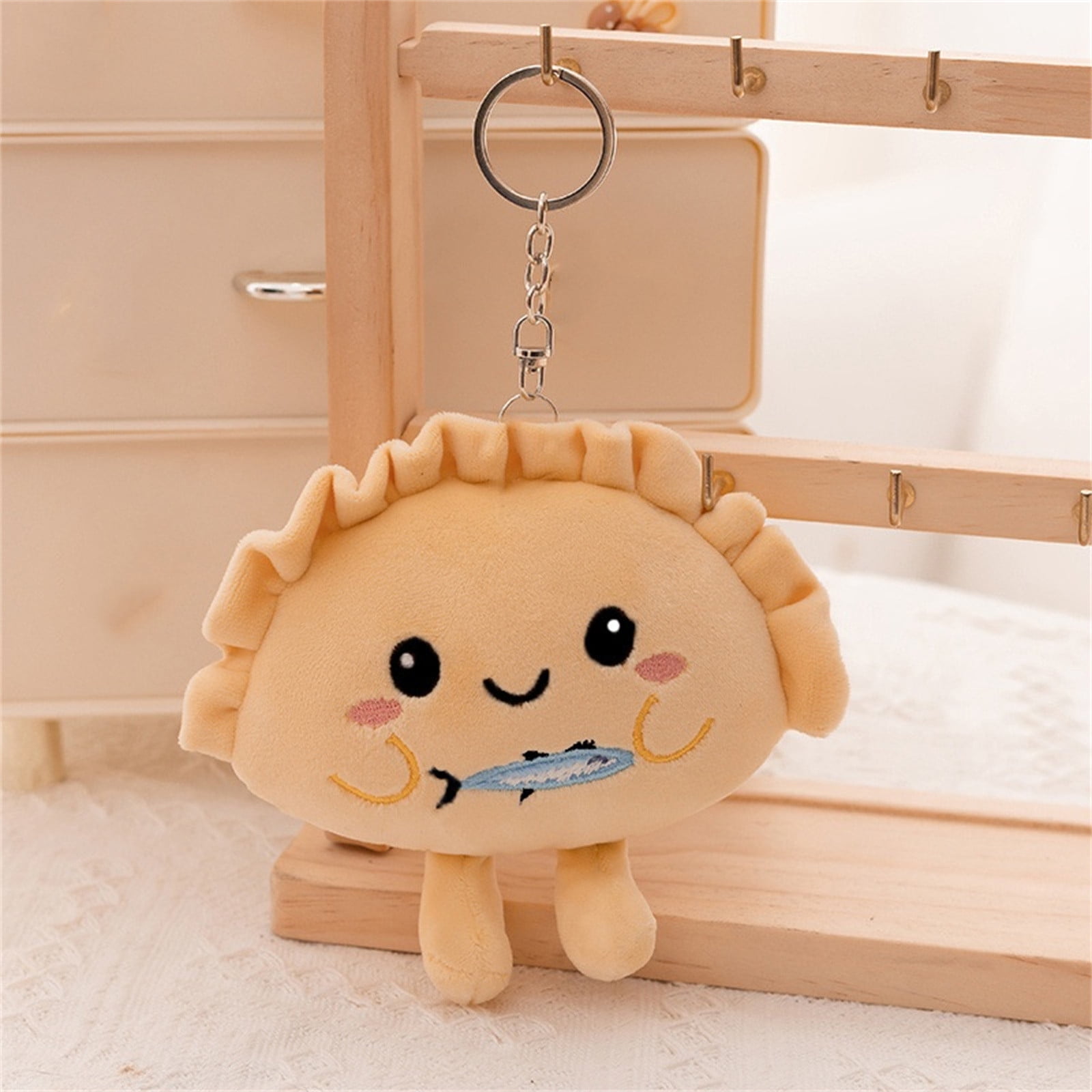 Soft Toy Dumpling Keychain Cute Stuffed Animal For Kids Adults Handmade ...