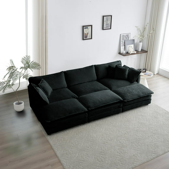 Soft U - Shaped Modular with 3 Ottomans / Adapt to Different Needs ...