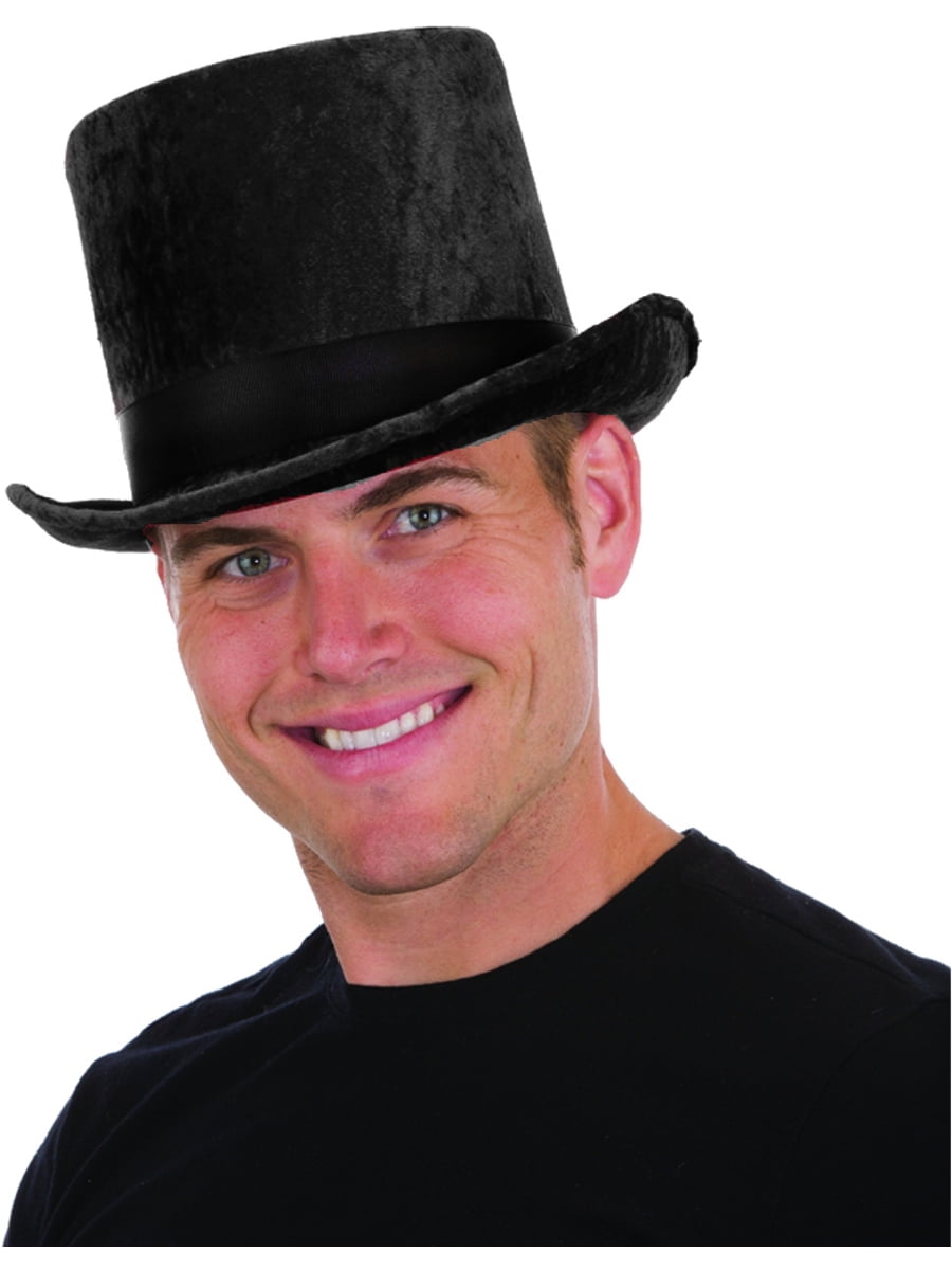 Soft Velvet Black Top Hat Costume Accessory - Walmart.com