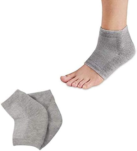 Soft Ventilate Gel Heel Socks, Gel Lined Toeless Spa Socks to ...