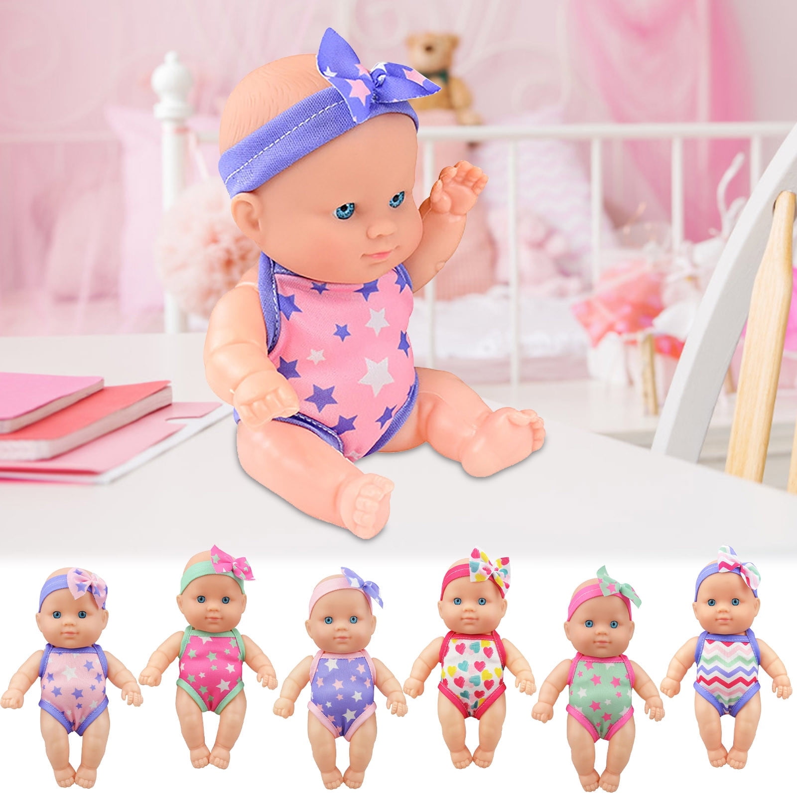 Soft Vinyl Swimming Doll for Kids - Movable Joints, Removable Swimsuit ...