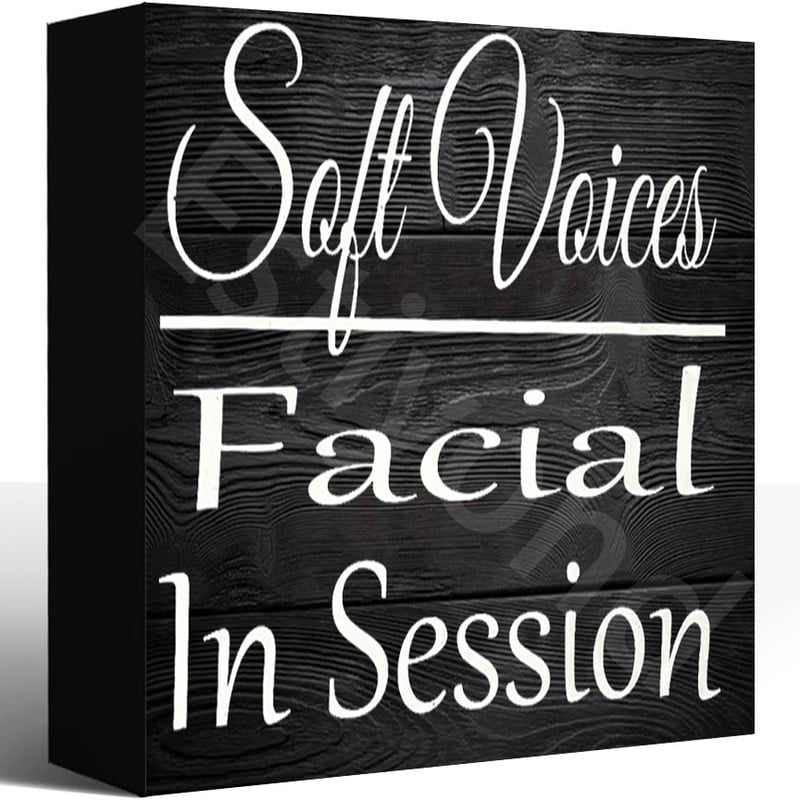 Soft Voices Facial In Session Wall Plaque Signs For Home Shelf Desk ...