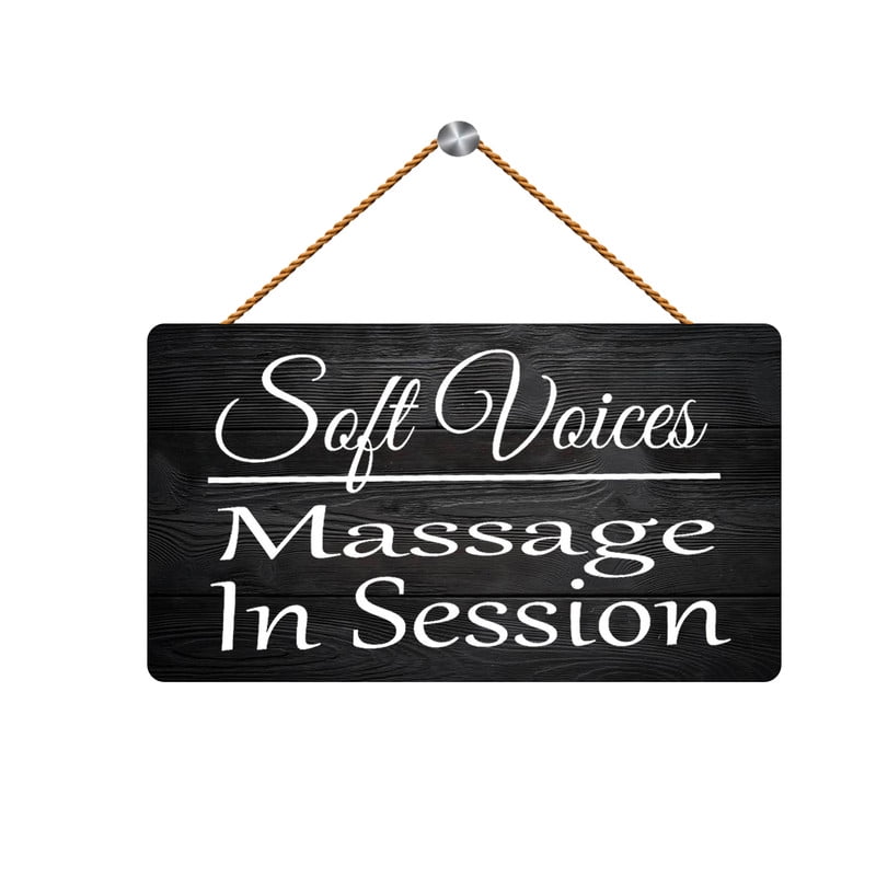 Soft Voices Massage In Session Therapy Wooden Wall Sign 12 X 6 Inch ...