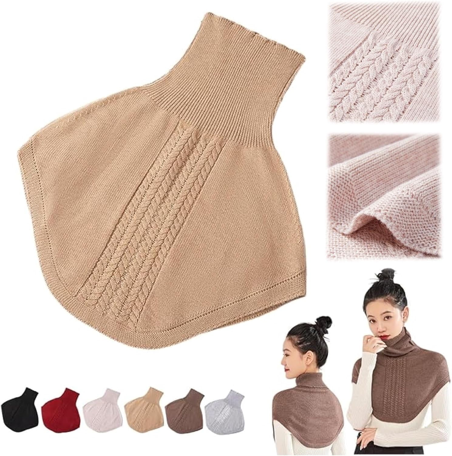 Soft & Warm High Neck Fake Collar, Pullover Dickey Collar for Women ...