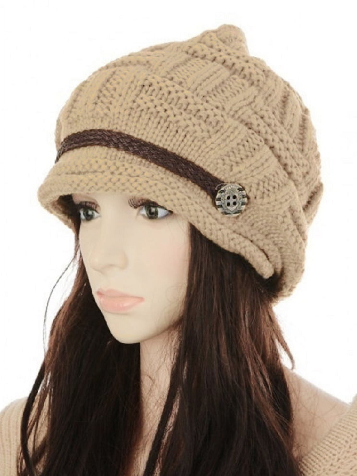 Soft Warm Wool Hat Cap Winter Fleeced Inside Thick Ear Flaps Women ...