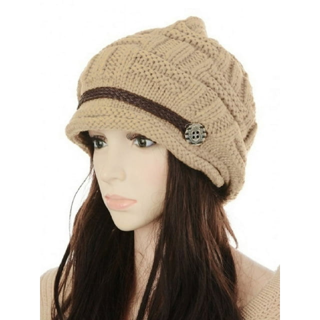Soft Warm Wool Hat Cap Winter Fleeced Inside Thick Ear Flaps Women ...