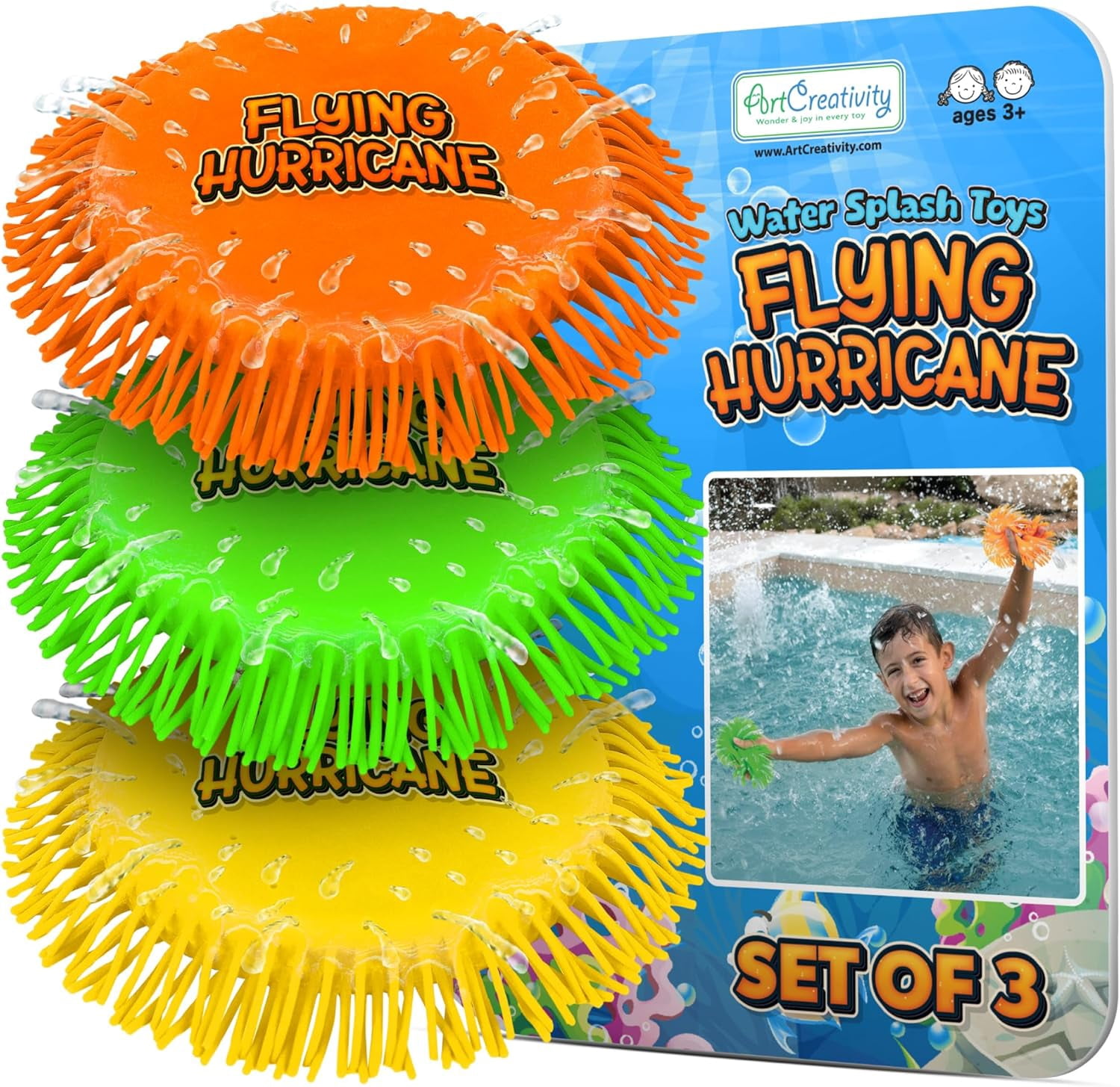 Soft Water Frisbees for Kids, Soft Sports Discs (3 Pack), Beach Water ...