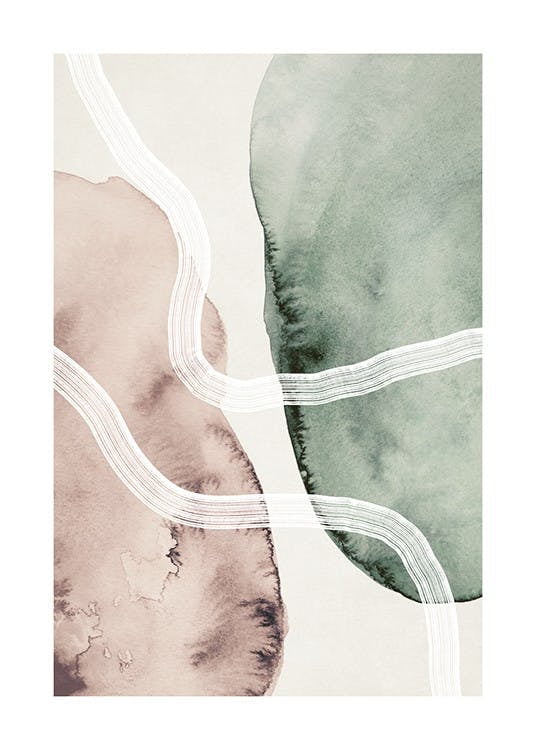 Soft Watercolor No2 Print Wall Art, Modern Wall Decor For Living Room Bedroom, 8x12 UNFRAMED ...