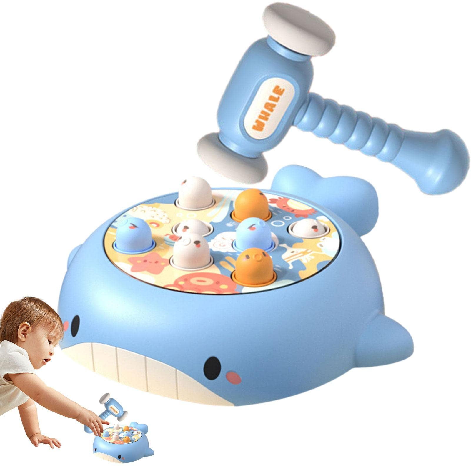 Soft Whack-a-mole Toy With 2 Hammers, Children's Early Education ...
