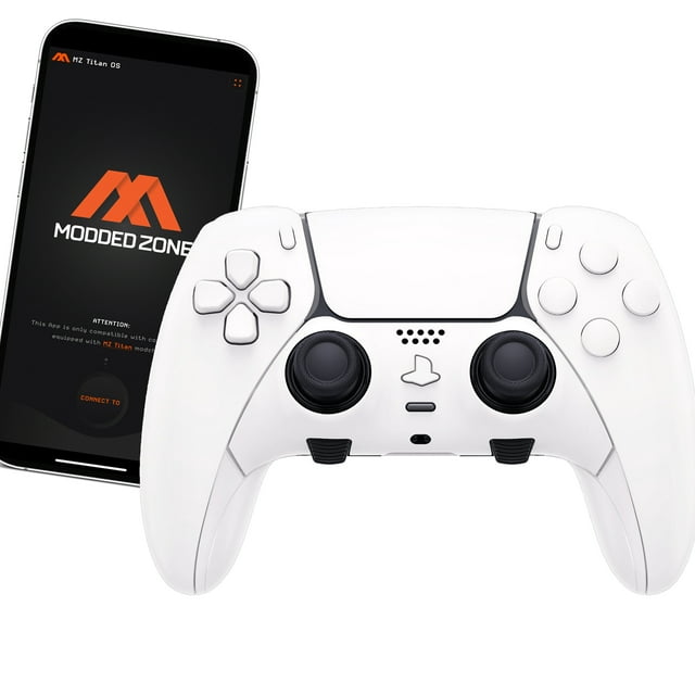 MODDEDZONE Soft White Custom EDGE Controller for PS5 & PC with Smart ...
