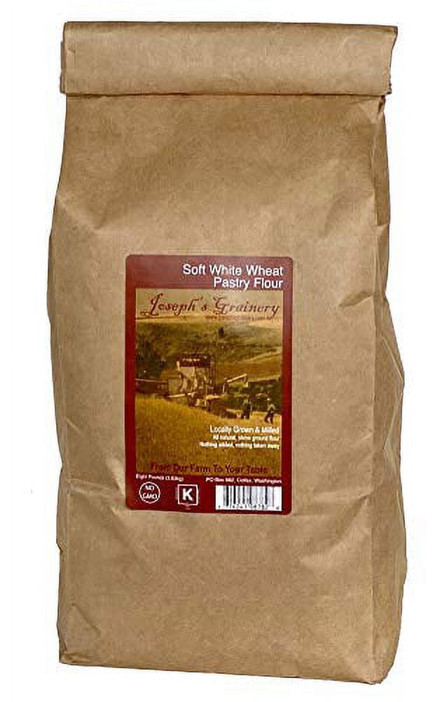 Soft White Whole Wheat Pastry Flour, 8 lbs, Joseph's Grainery Freshly ...