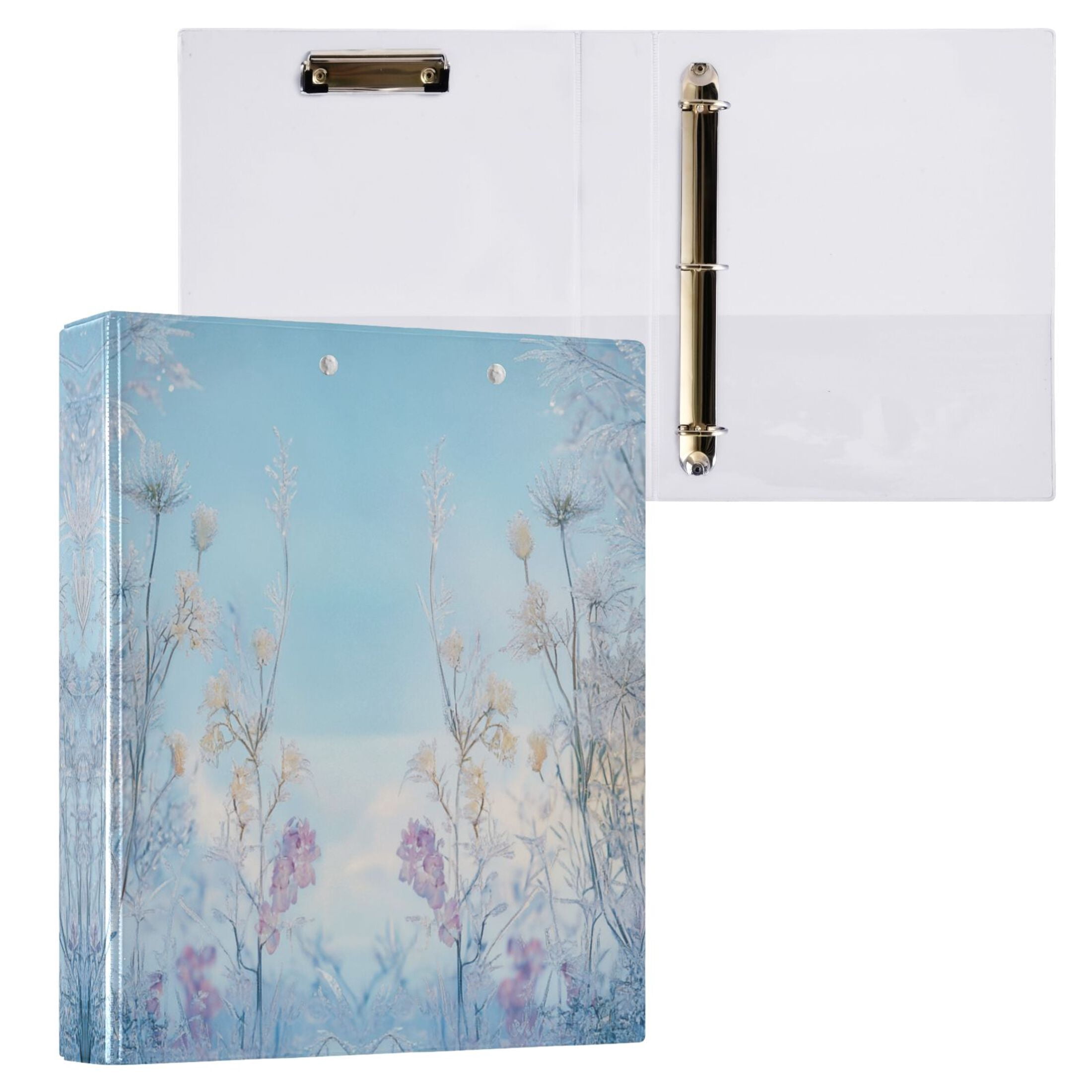 Soft Wildflowers 3 Ring Hardcover Binders 1.5in Round Rings for Letter ...
