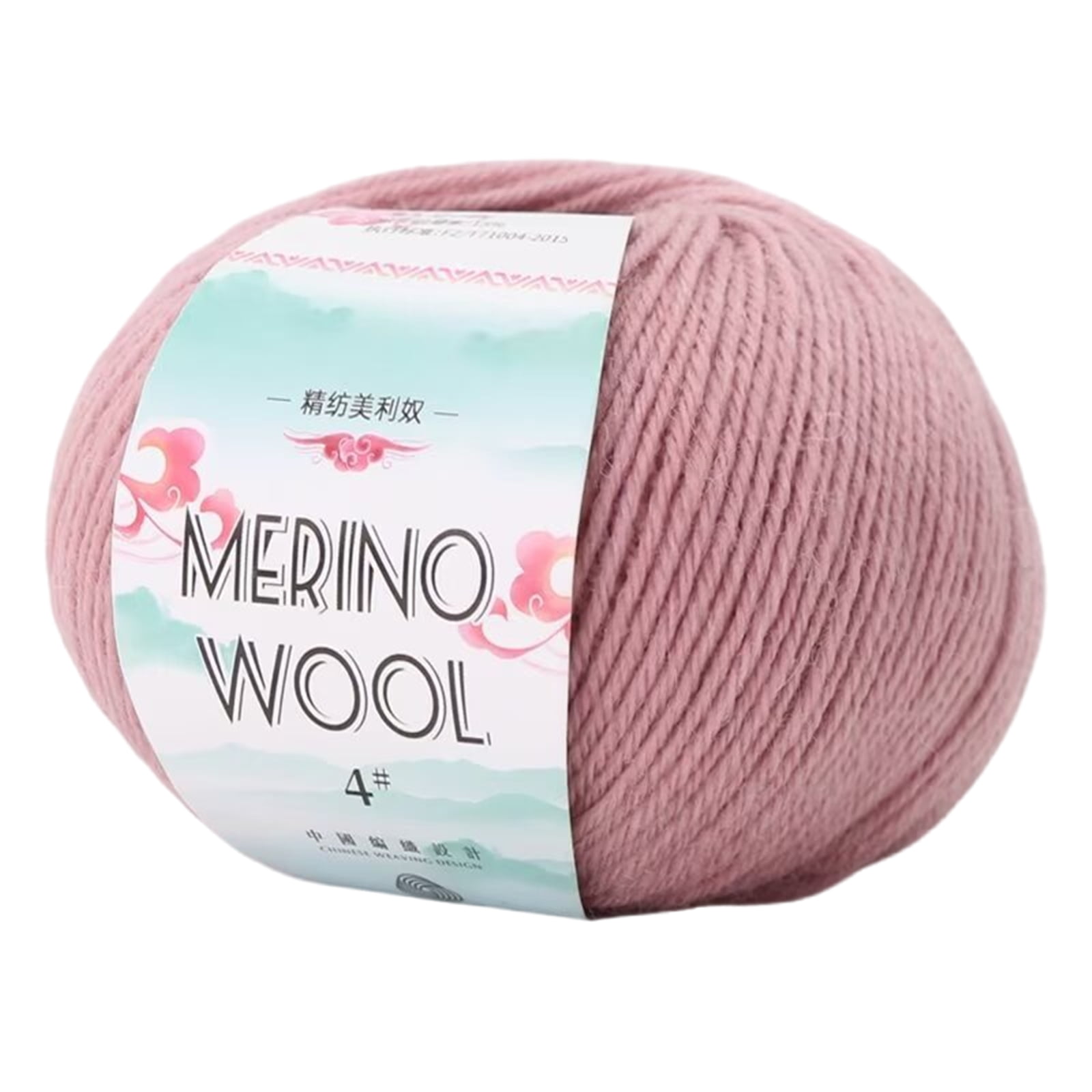 Soft Worsted Weight Yarn 134Yard/Roll 1.76oz Wool Blend Yarn For ...