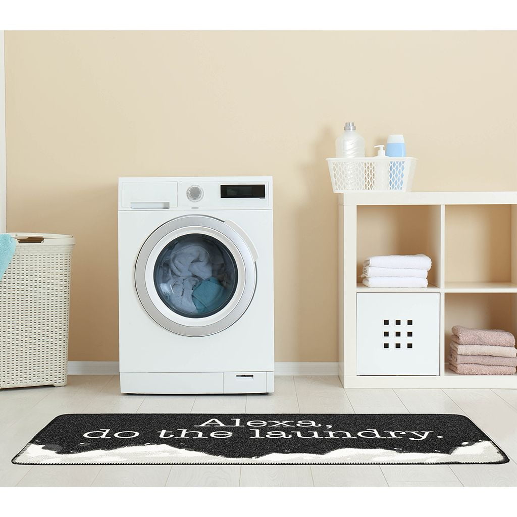Soft Woven Rugs, 24X56 Laundry Room Rug, Funny Non Slip Rubber Area ...