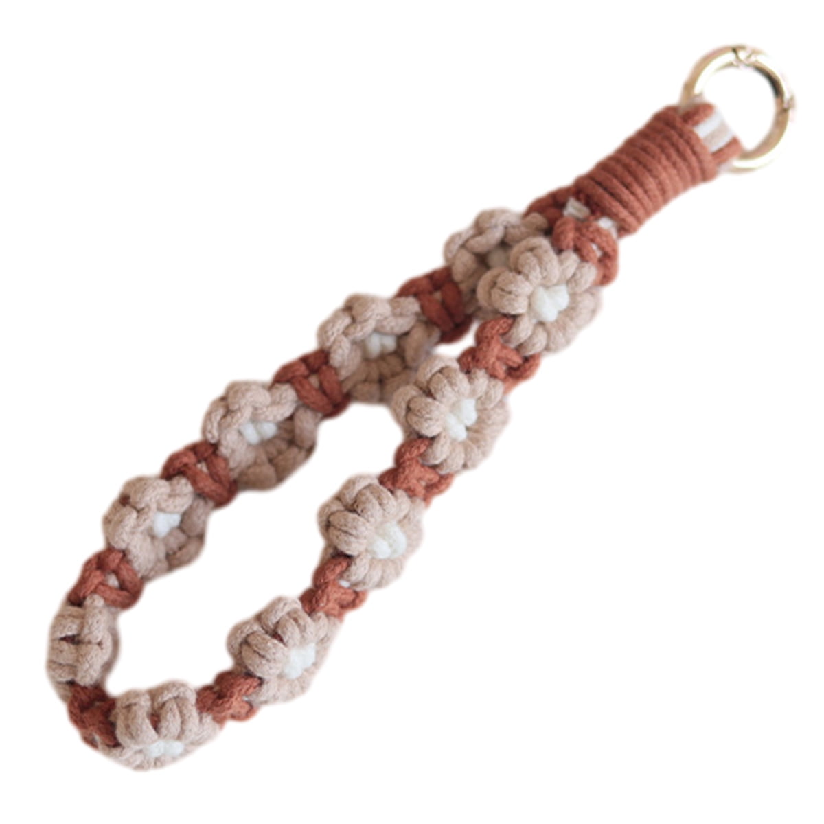 Soft Wristlet Keychain Lanyard Handmade Lanyards for Keys Cute Flower ...