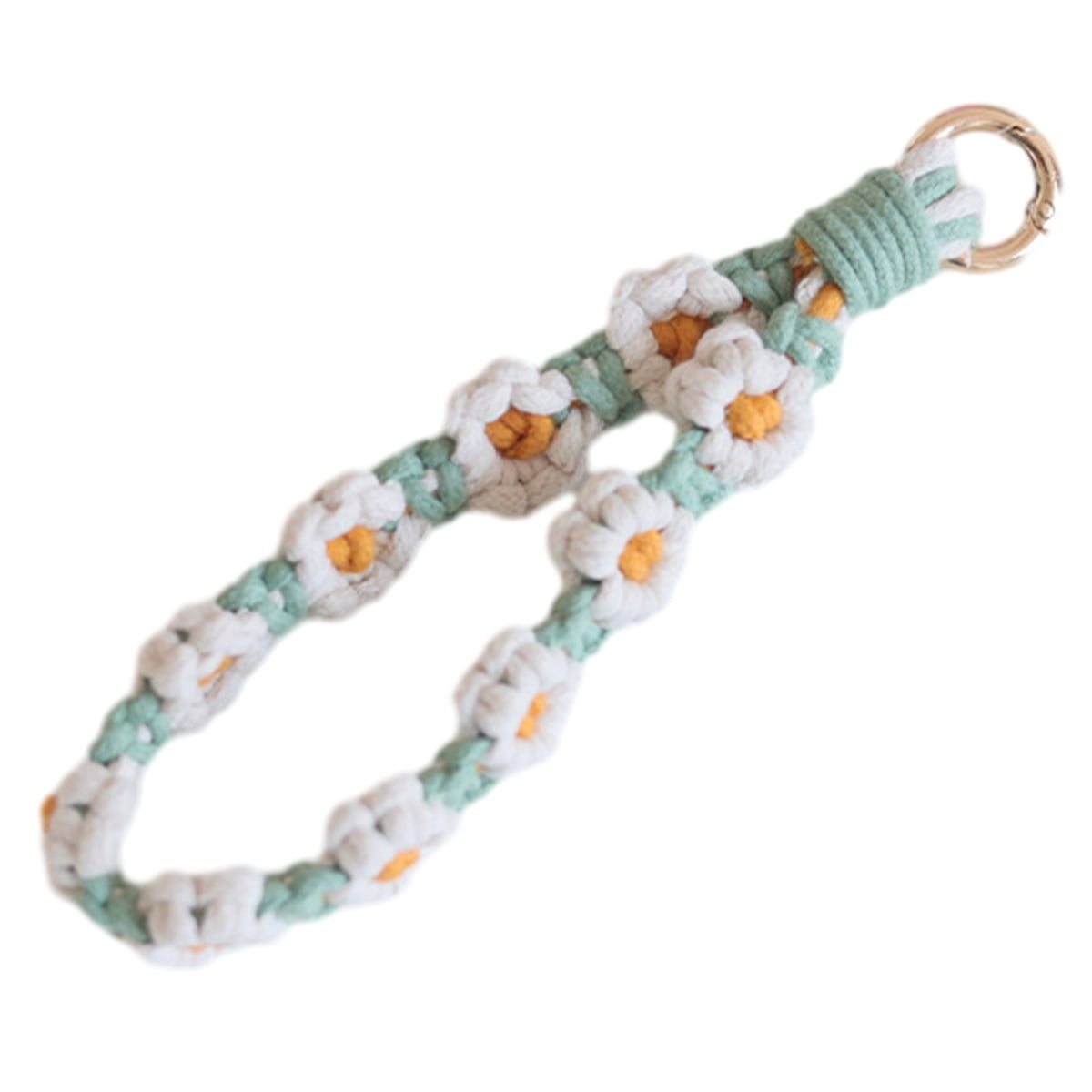 Soft Wristlet Keychain Lanyard Handmade Lanyards for Keys Cute Flower ...