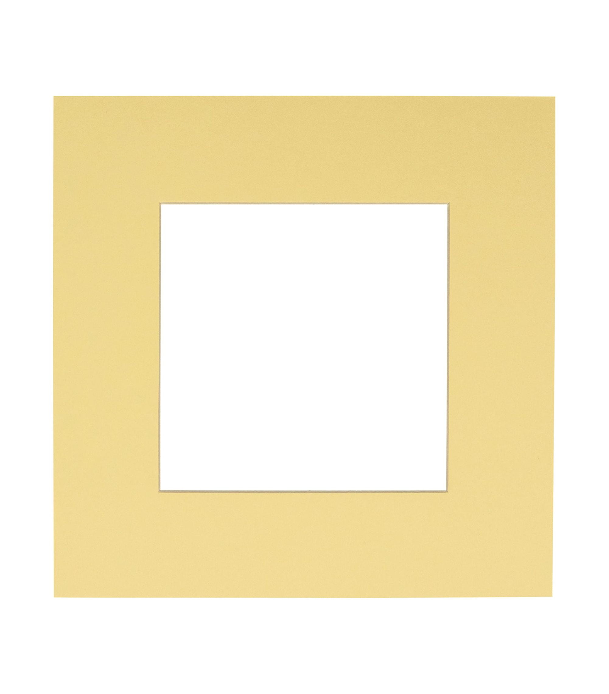 Soft Yellow Acid Free 7x7 Square Picture Frame Mat with White Core ...