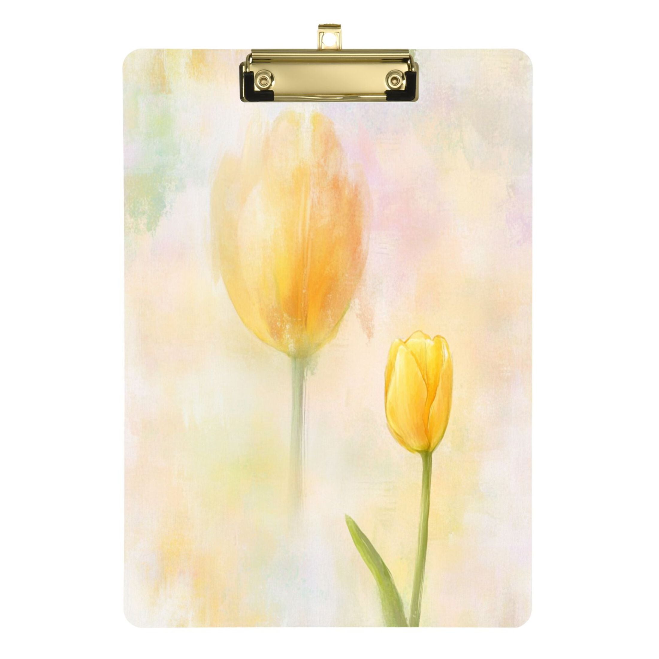 Soft Yellow Tulip Acrylic Clipboards A4 Standard Size Clipboard 12.5" X ...