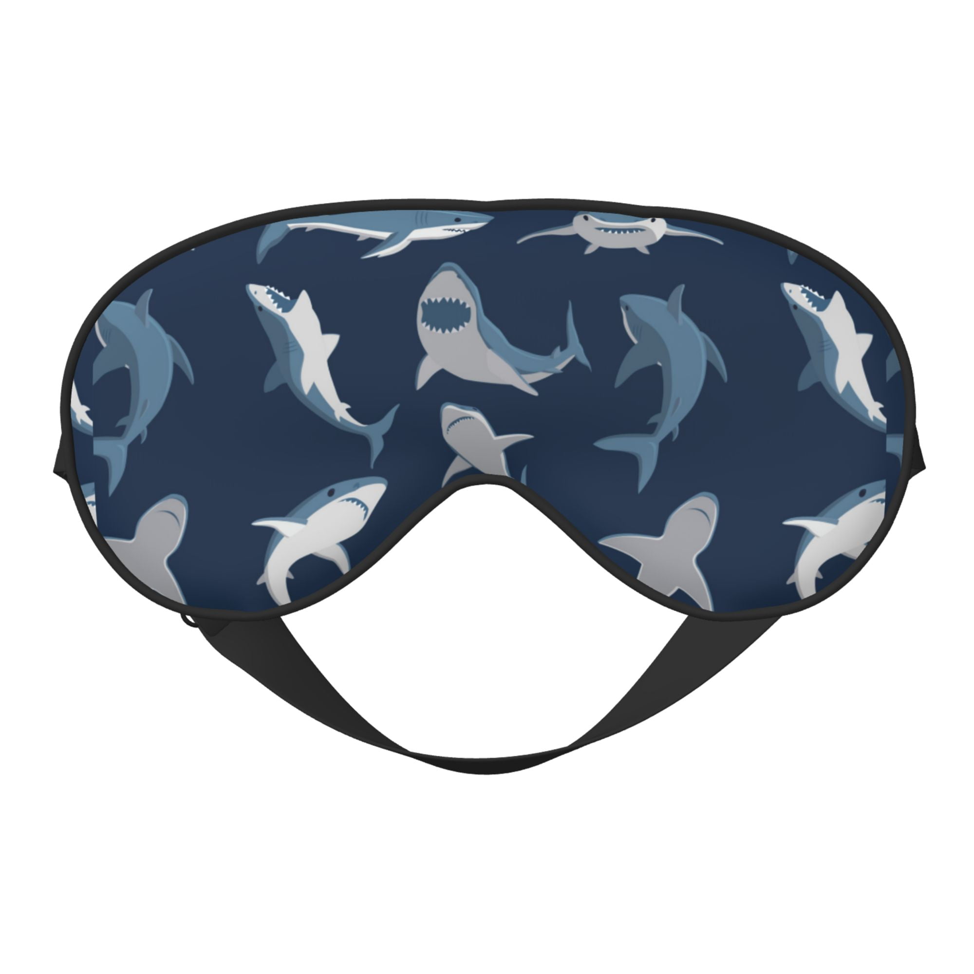 Soft Zero Pressure Eyes Cover Angry Shark Pattern Light Blocking ...