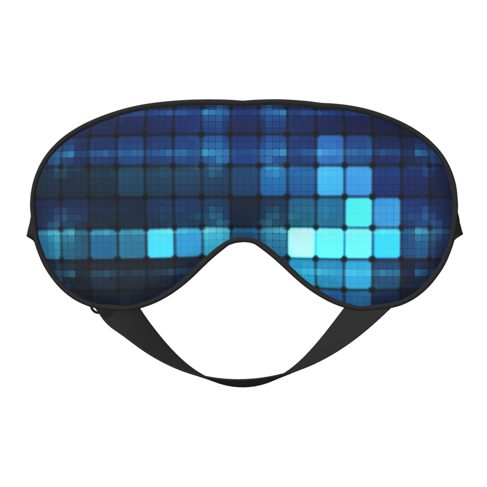 Soft Zero Pressure Eyes Cover Blue-Square-Pattern- Light Blocking ...