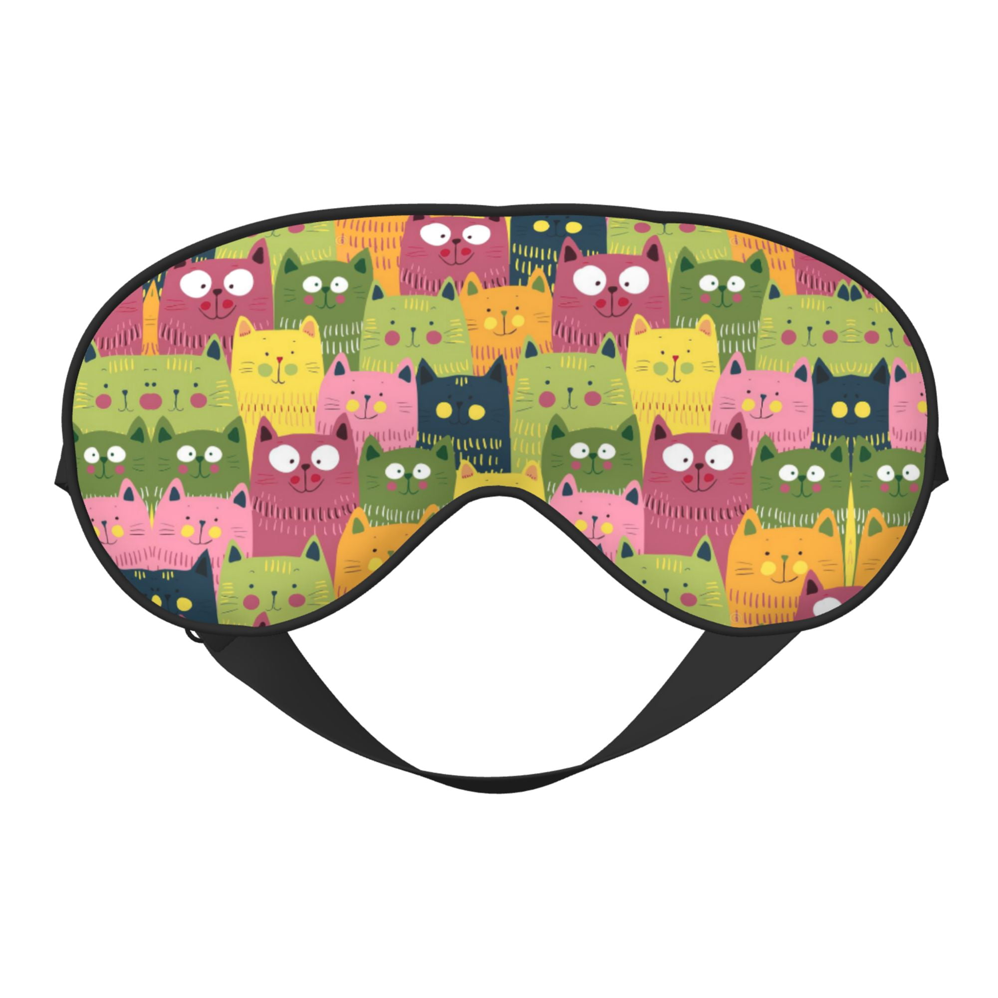 Soft Zero Pressure Eyes Cover Cat Light Blocking Sleeping Eye Mask For ...