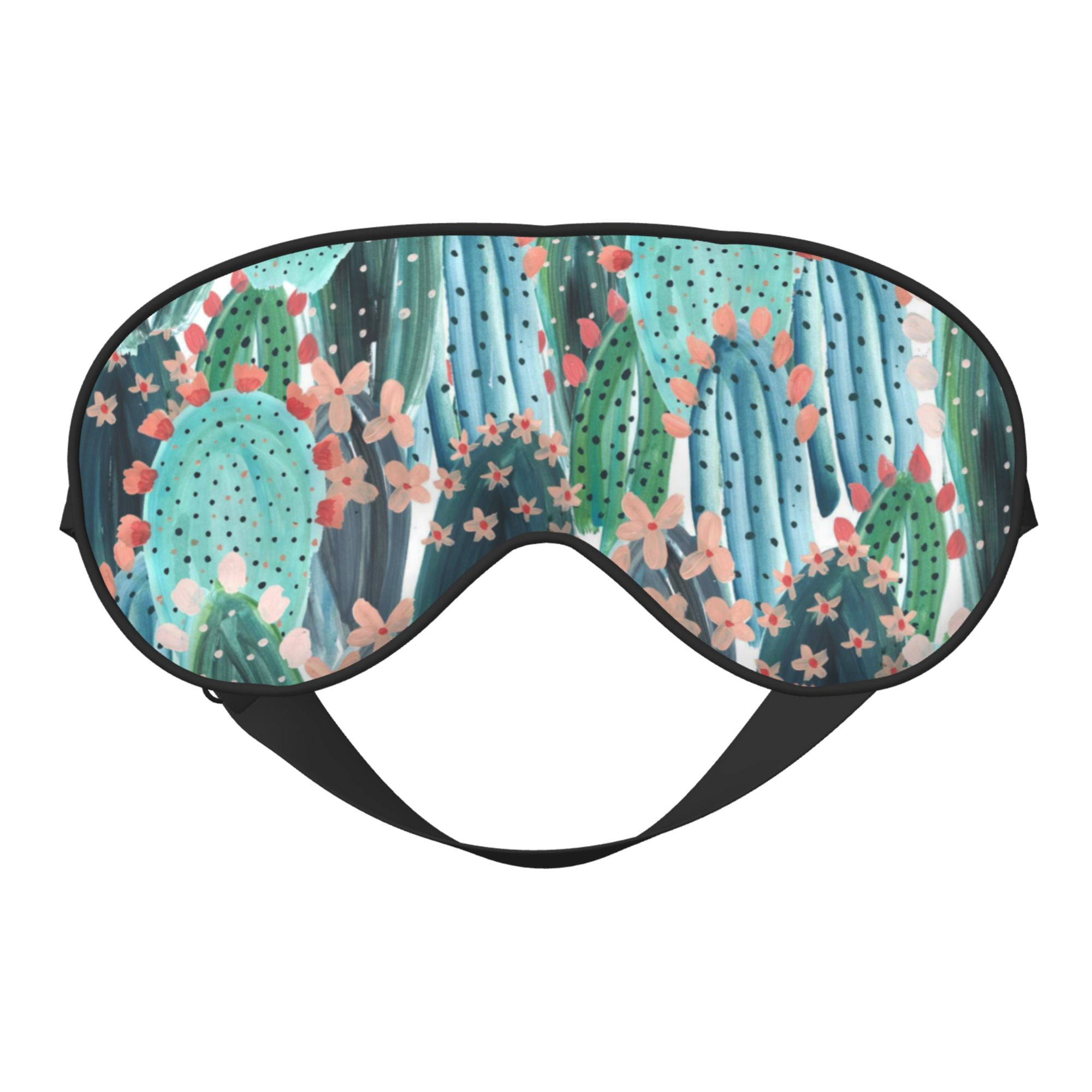 Soft Zero Pressure Eyes Cover Colored Cactus Light Blocking Sleeping ...