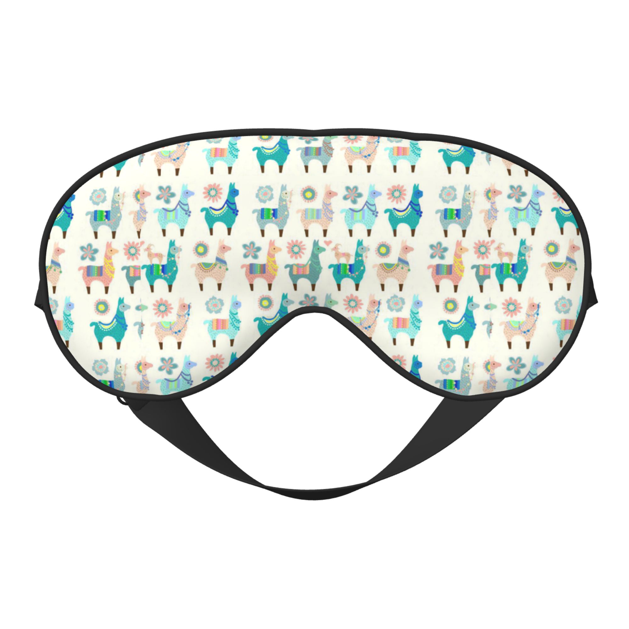 Soft Zero Pressure Eyes Cover Colorful Llama Fun Light Blocking ...